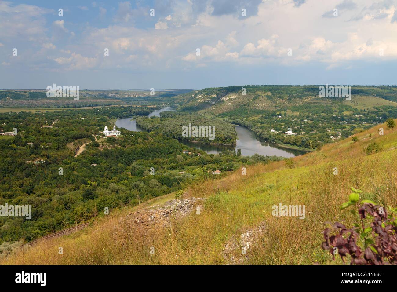 The beautiful scenery of the river Dniester. The beautiful place is ...
