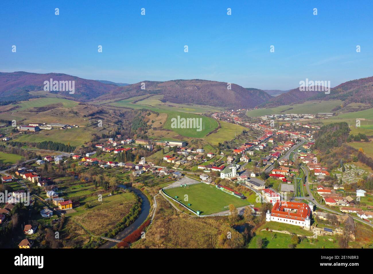 Aerial view of Kluknava village in Slovakia Stock Photo - Alamy