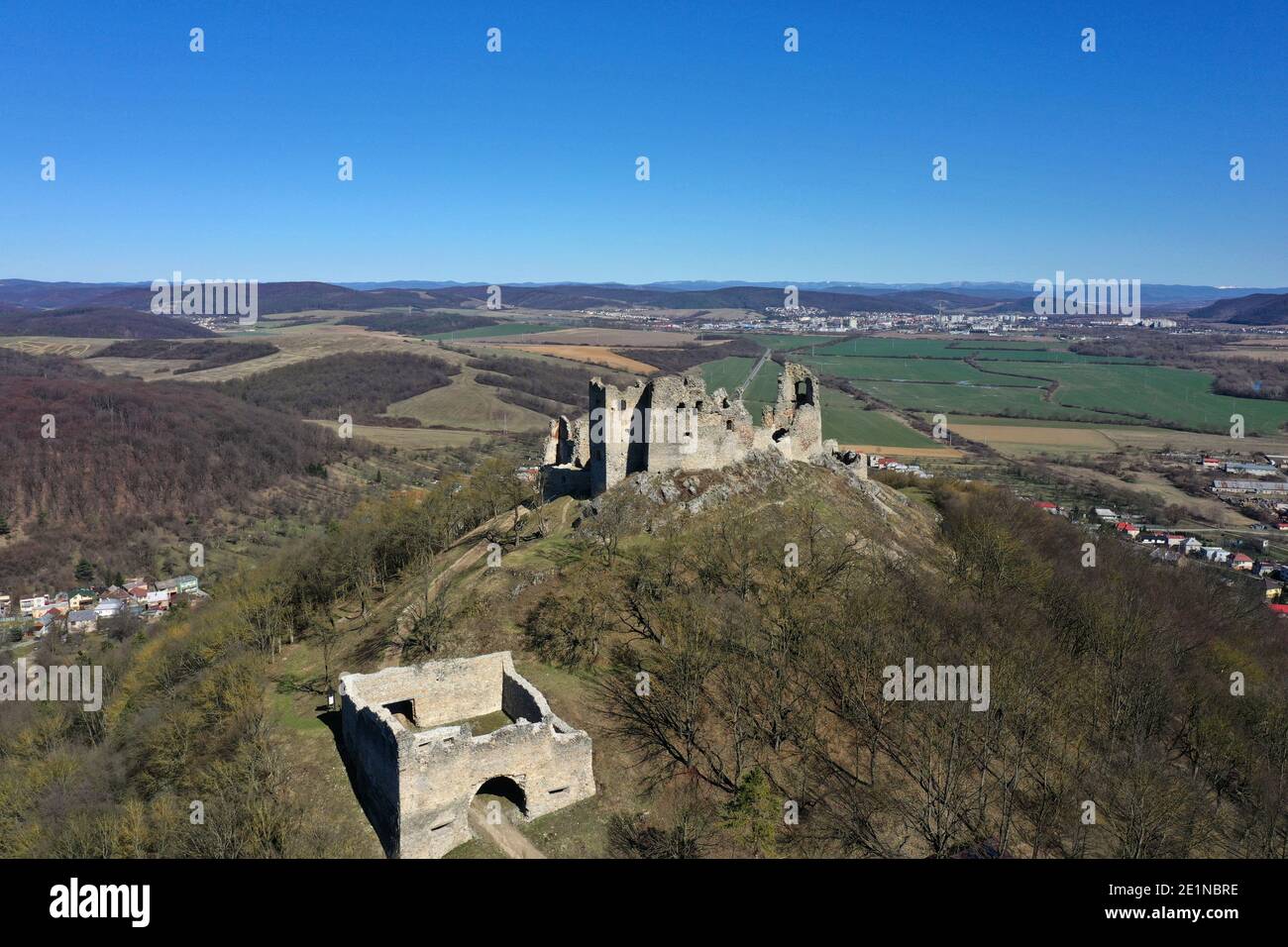 Aerial views of Brekov Castle in Slovakia Stock Photo - Alamy