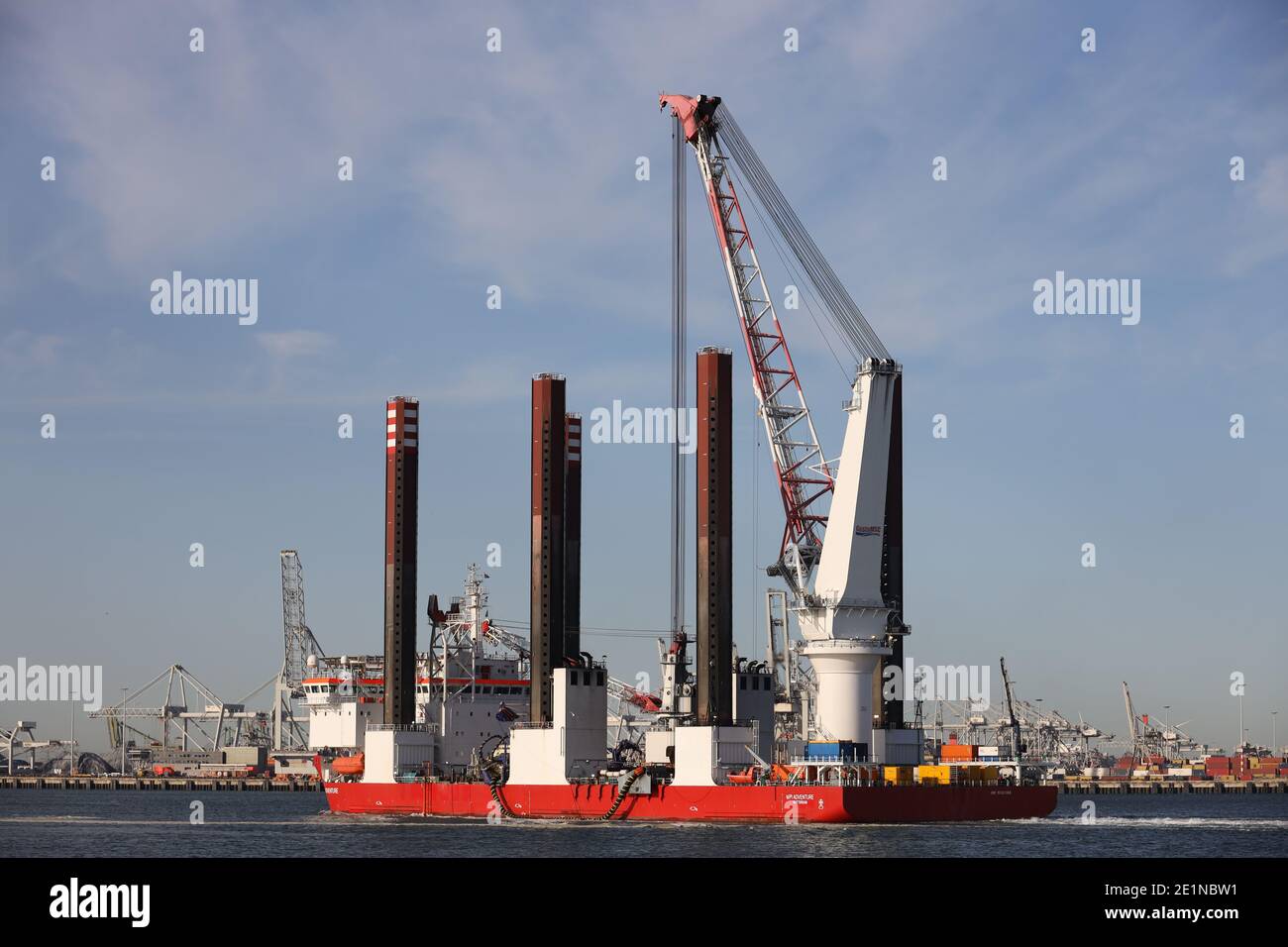 The wind power installation ship MPI Adventure will reach the port of ...