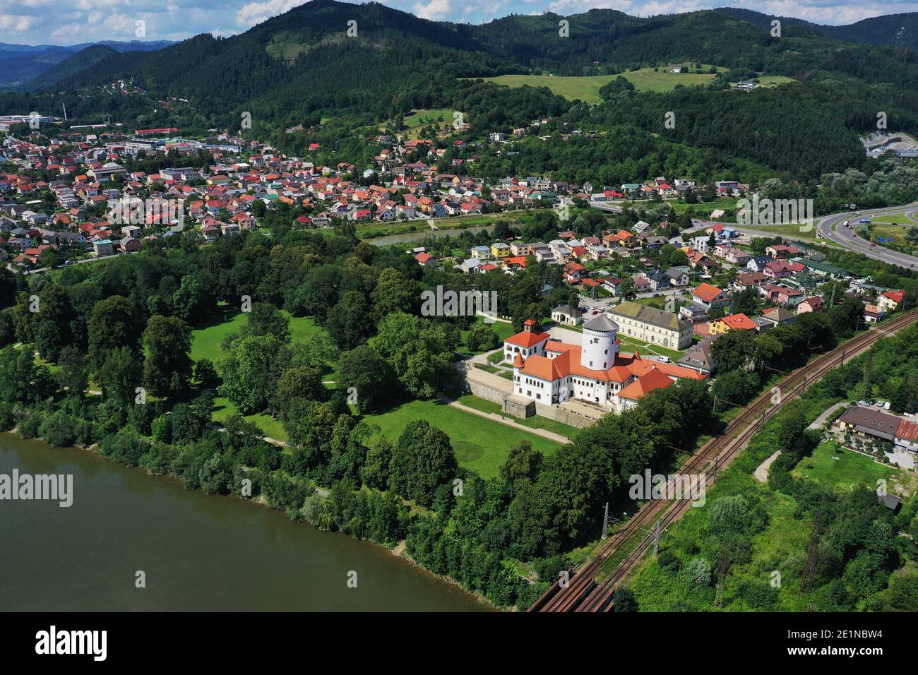 Aerial view of Budatinsky Castle in Zilina, Slovakia Stock Photo - Alamy