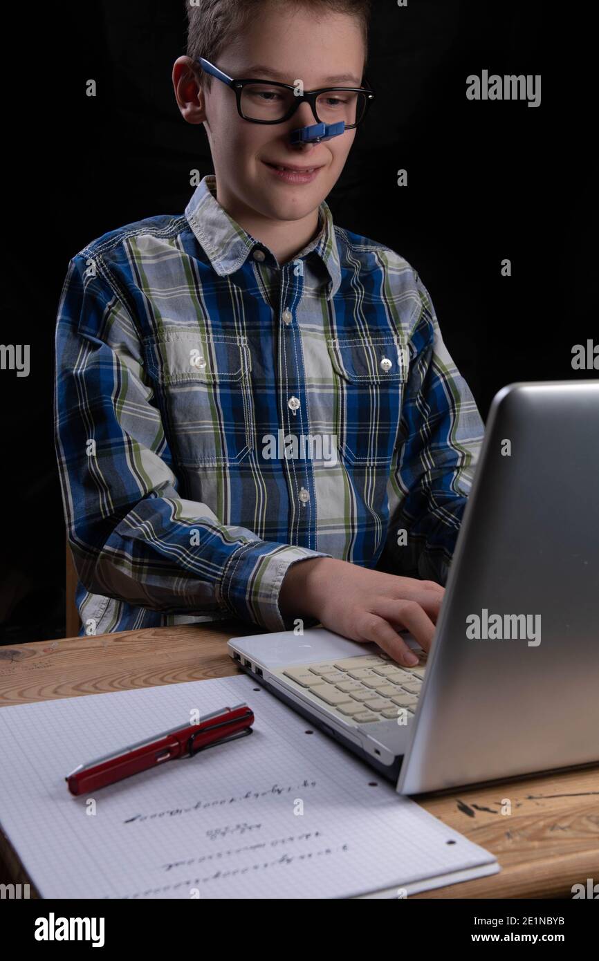 Boy Computer Study Table High Resolution Stock Photography and Images ...