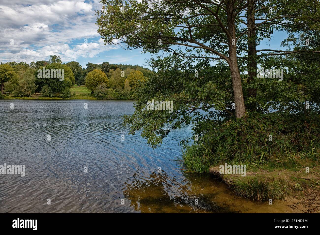 Virginia Water, man made lake within Windsor Great Park, Surrey ...