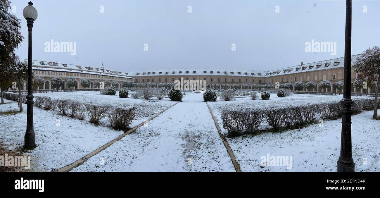 Arches of the royal palace of Aranjuez Stock Photo - Alamy
