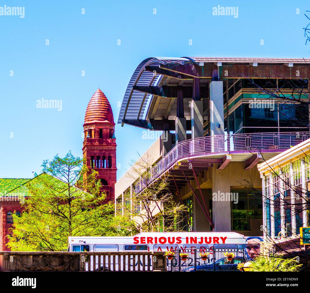 San Antonio, Texas, USA - March 29, 2018: Completed in 1896, a partial ...