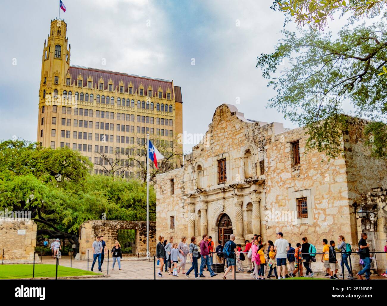 San Antonio, Texas, USA - March 29, 2018: Views of the exterior walls ...