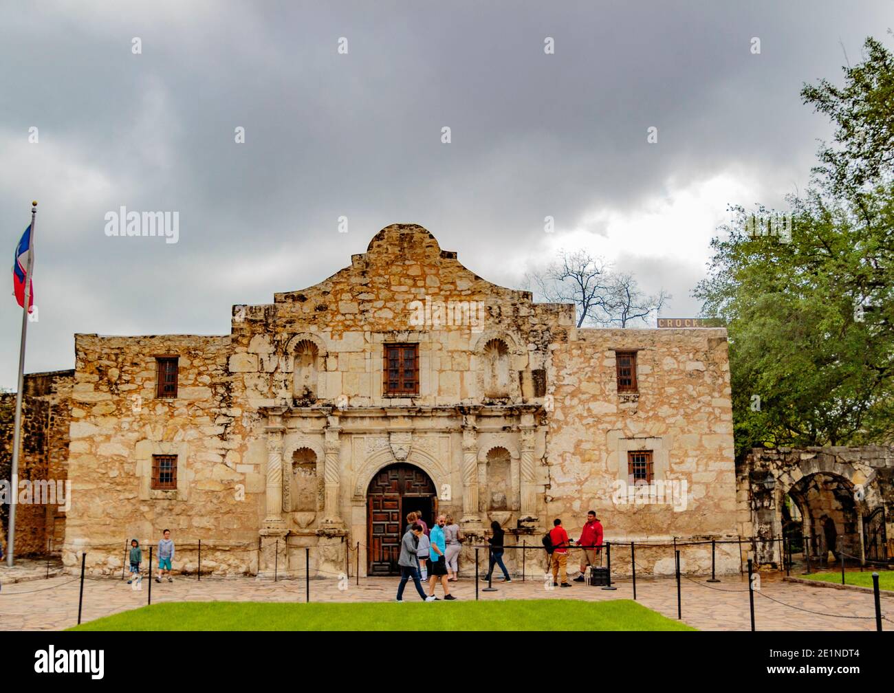 San Antonio, Texas, USA - March 29, 2018: Views of the exterior walls ...
