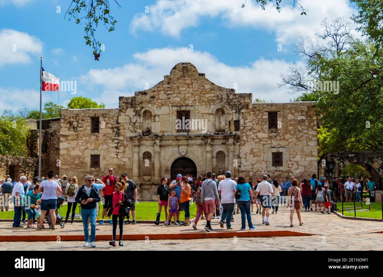 San Antonio, Texas, USA - March 29, 2018: Views of the exterior walls ...