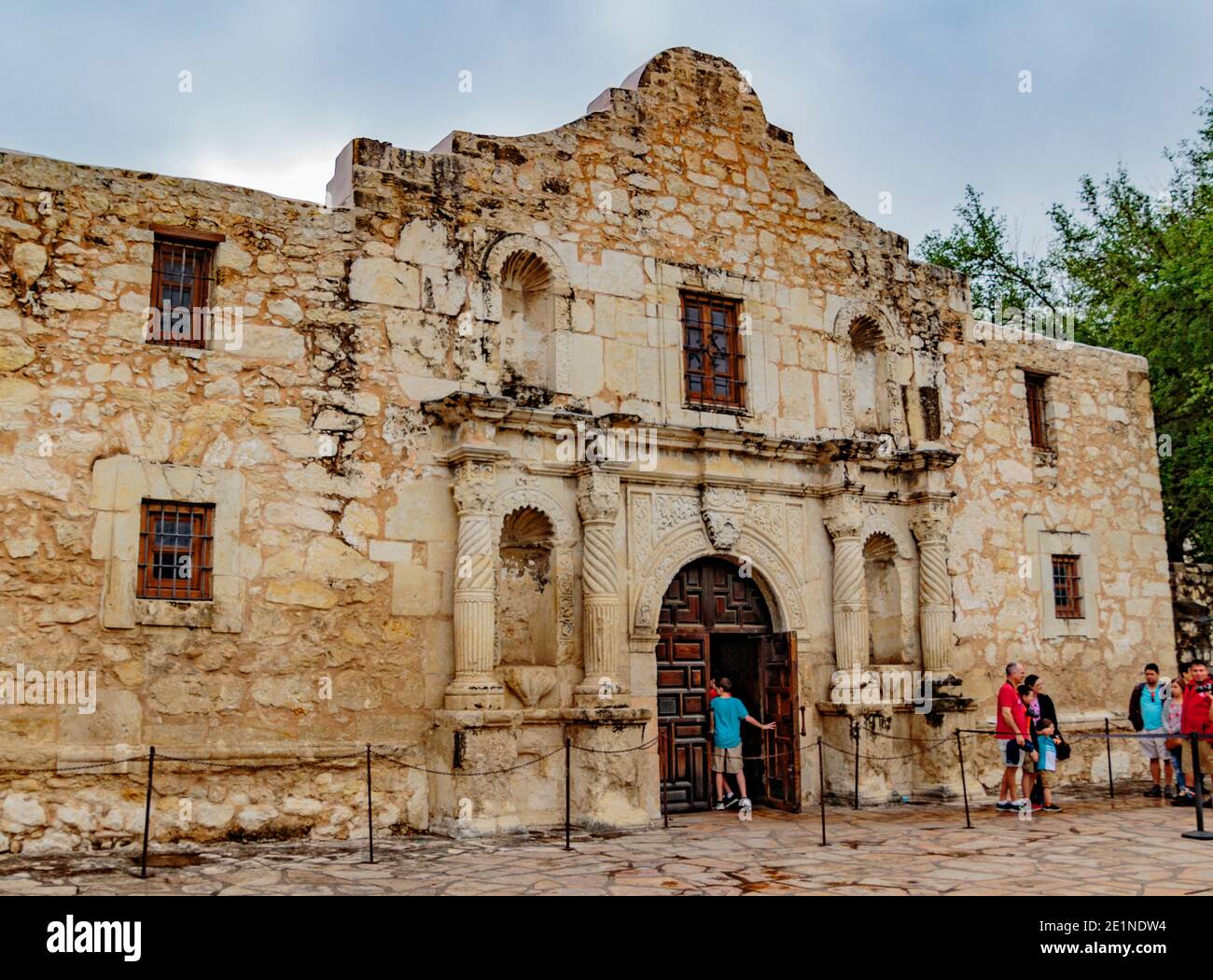 San Antonio, Texas, USA - March 29, 2018: Views of the exterior walls ...