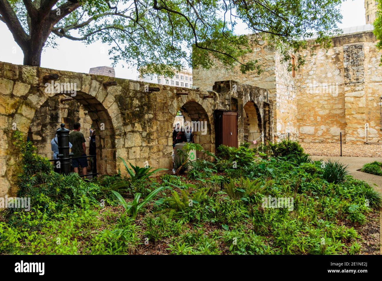 San Antonio, Texas, USA - March 29, 2018: Views of the exterior walls ...