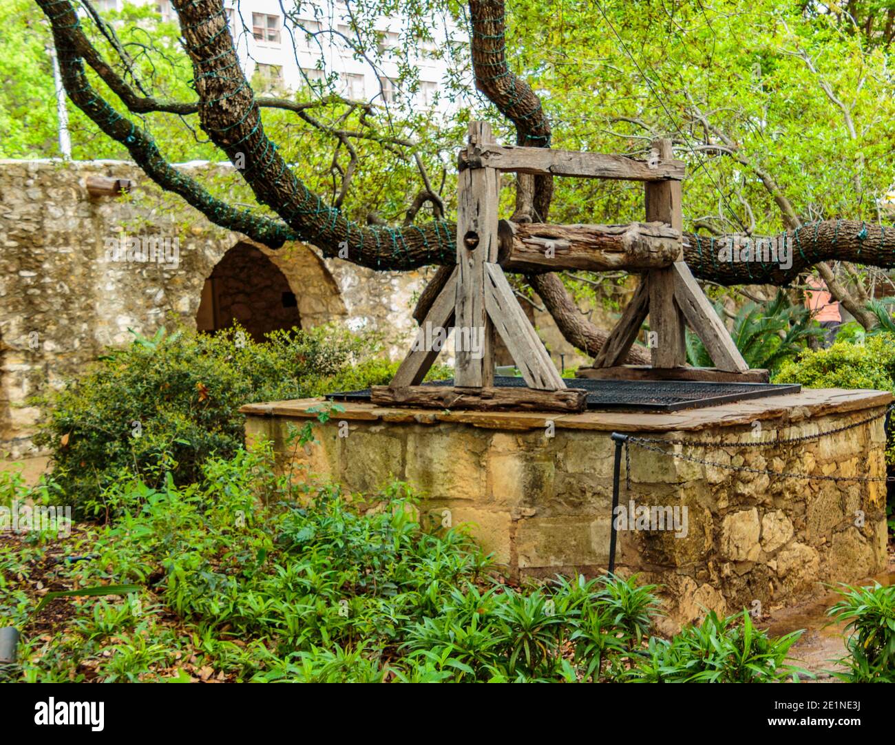 San Antonio, Texas, USA - March 29, 2018: Views of the exterior walls ...