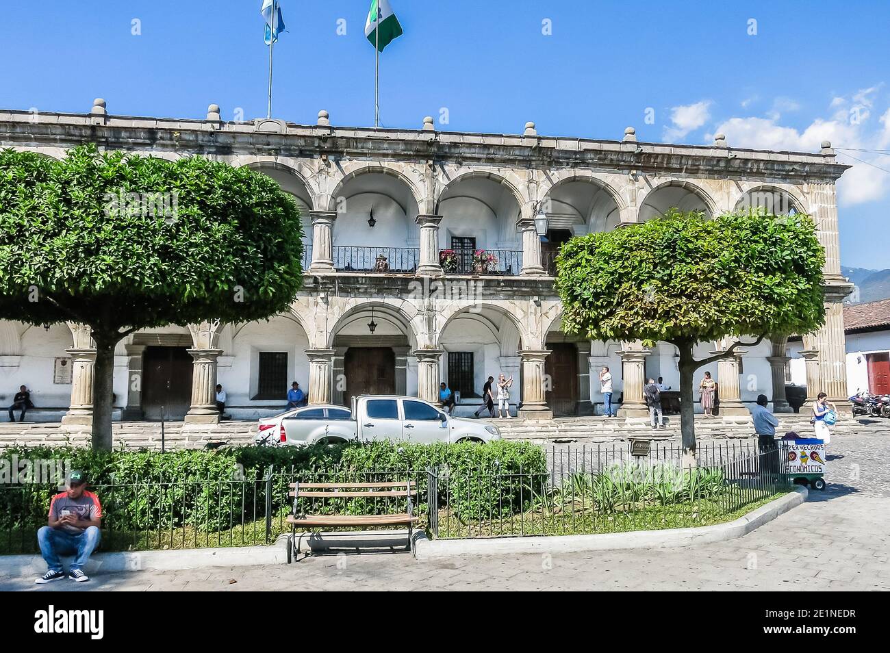 Municipality building, Antigua, Guatemala, Central America Stock Photo ...