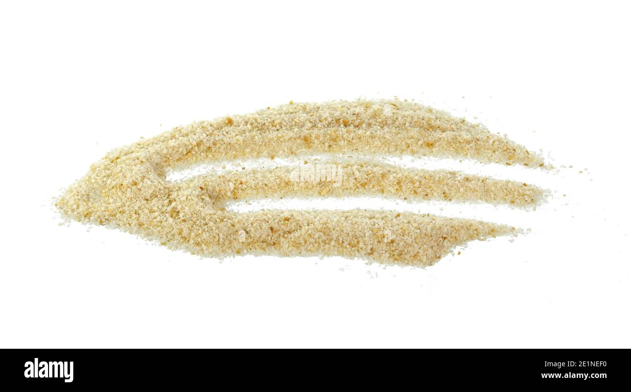 Pile of breadcrumbs isolated on white background Stock Photo - Alamy