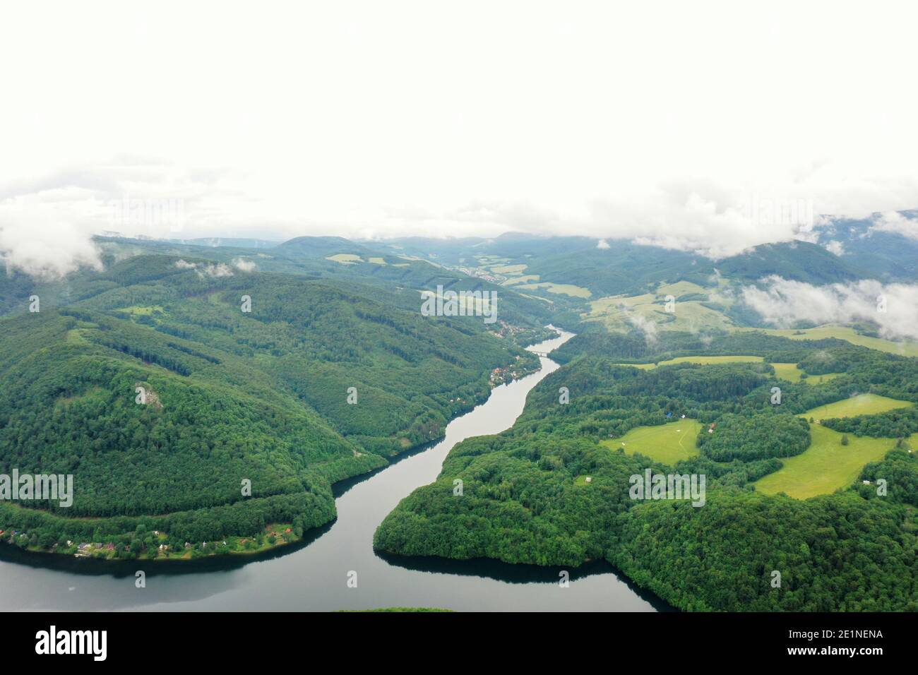 Aerial view of water reservoir Ruzin in Slovakia Stock Photo - Alamy
