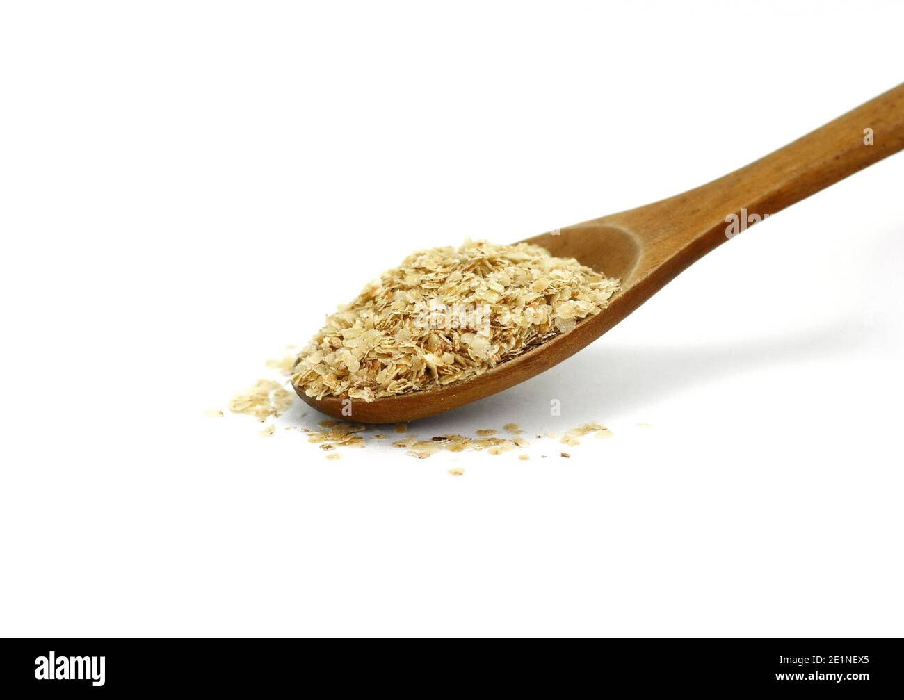 Wheat germ, the highly nutritious heart of the wheat kernel in a wooden ...