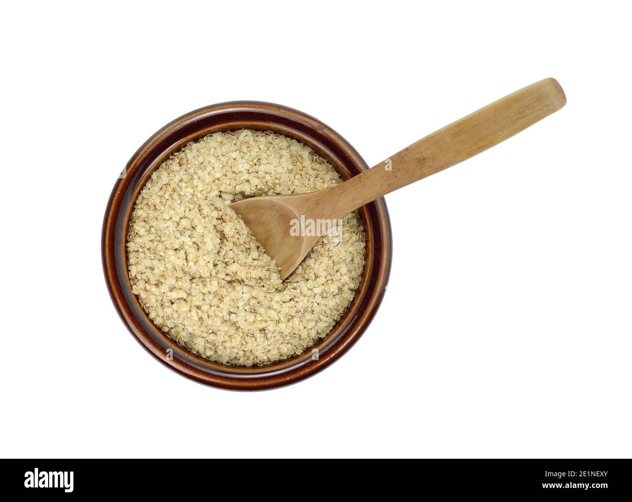 Wheat germ, the highly nutritious heart of the wheat kernel in a bowl ...