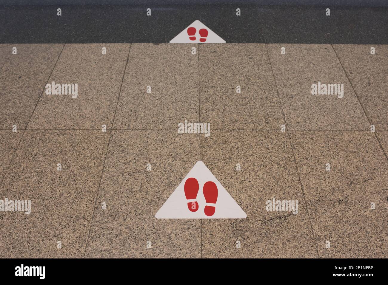 Stand check point social distancing Stock Photo - Alamy