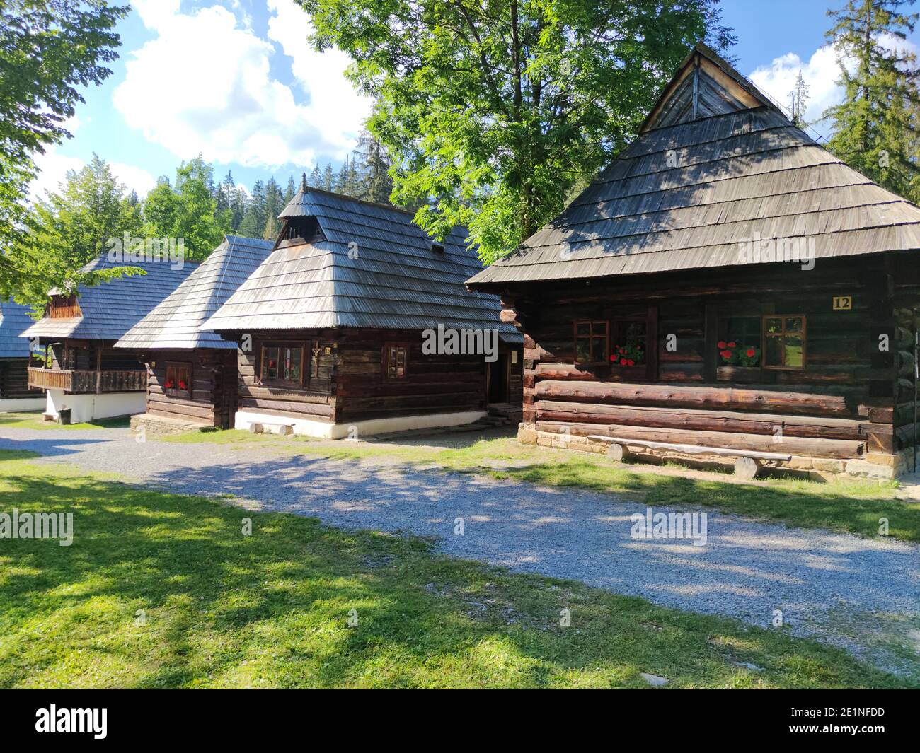 A view of the Museum of the Orava village in the village of Zuberec in ...