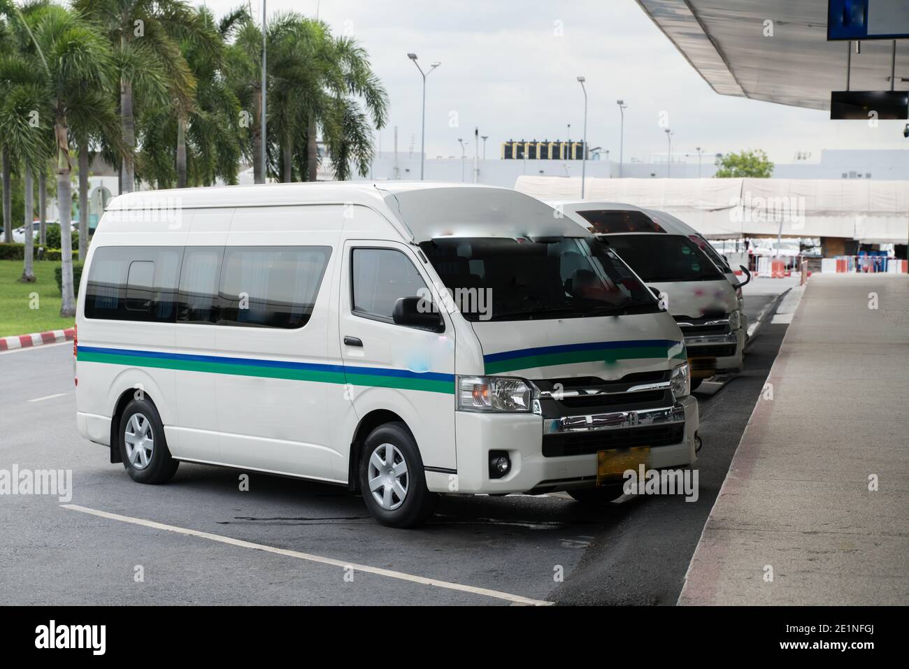 Van stop in station Stock Photo - Alamy