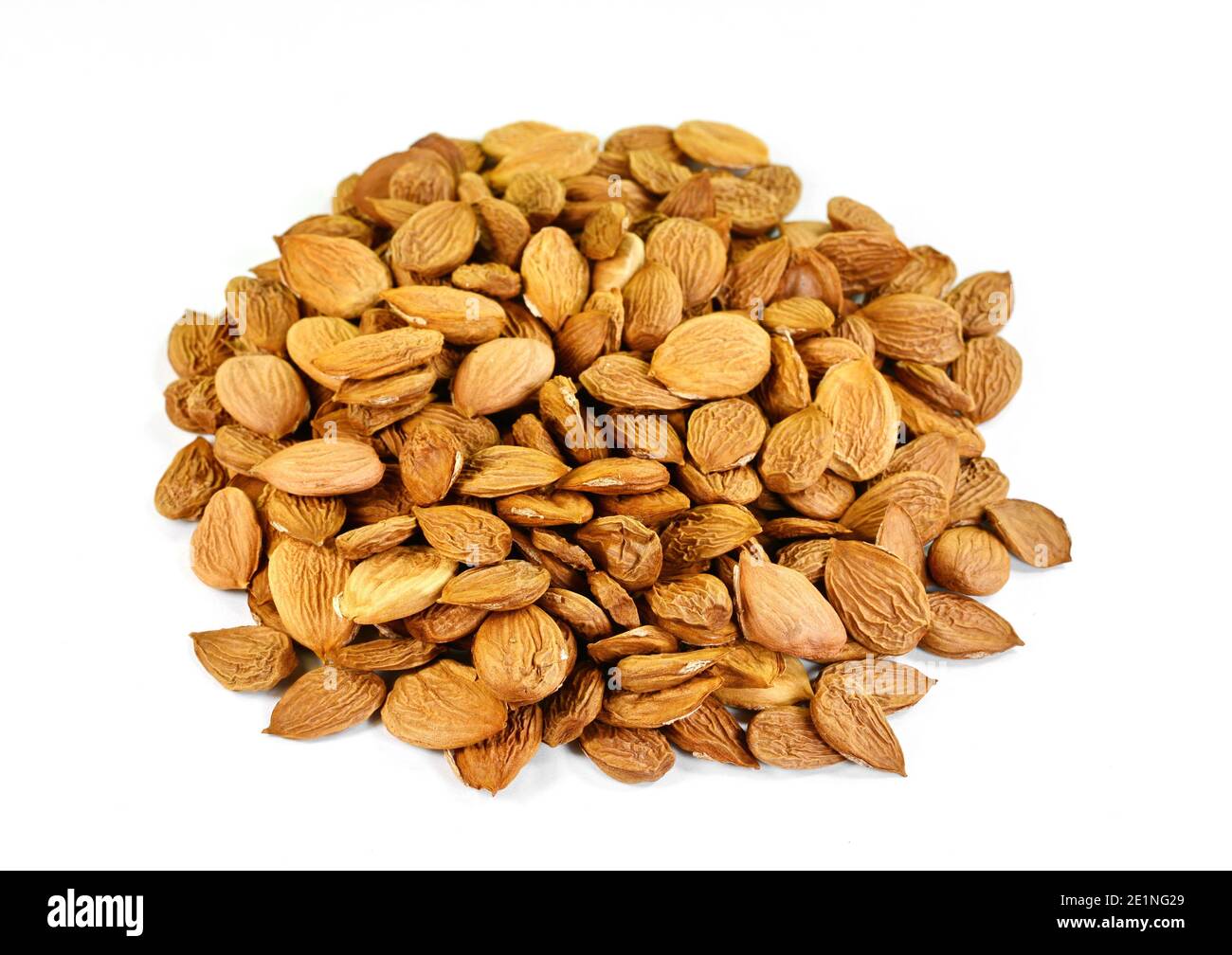 Dry apricot nut on white background Stock Photo - Alamy