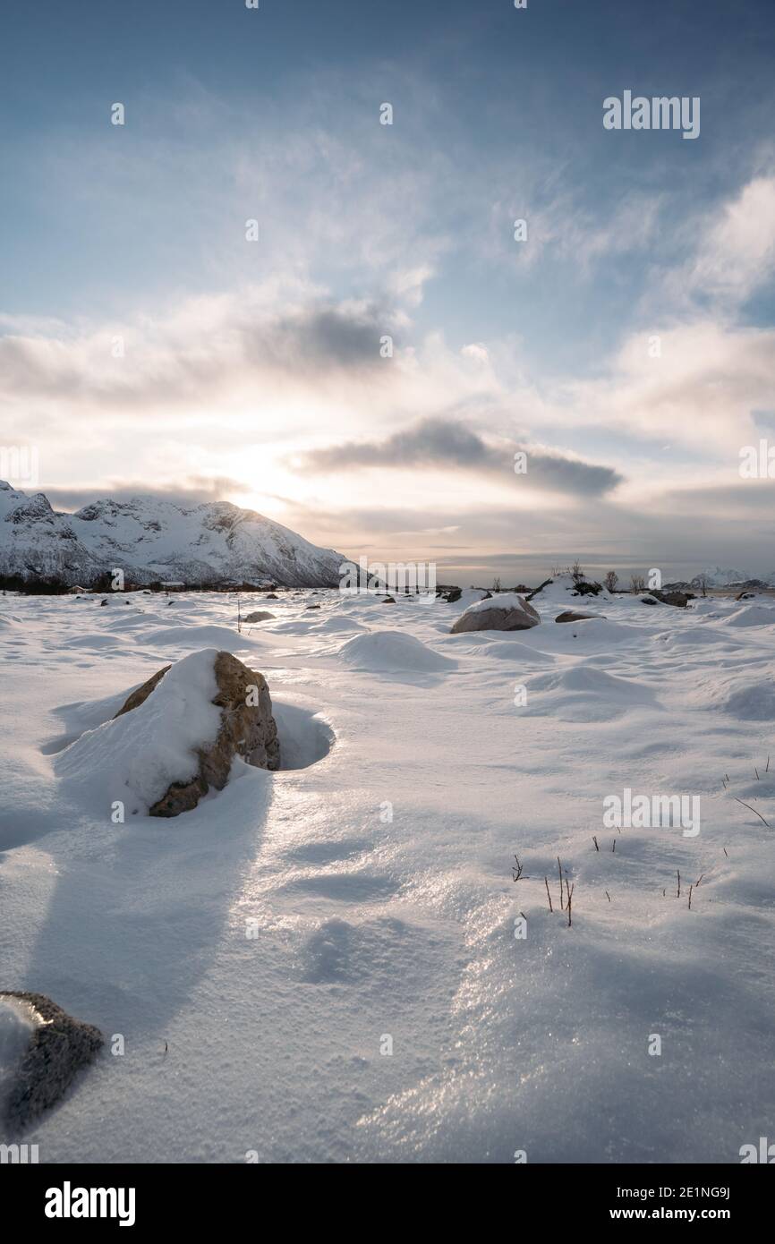 Winter fjord landscape hi-res stock photography and images - Alamy