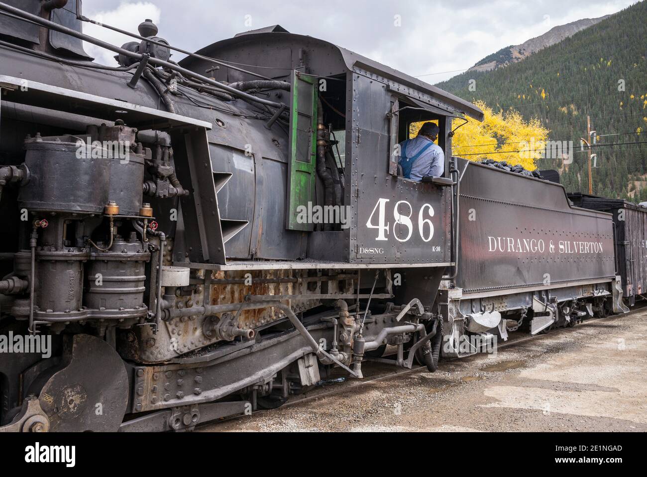 Rio Grande class steam locomotive 486 of the Durango and Silverton ...