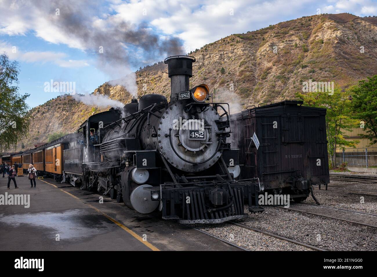 Rio Grande class steam locomotive 482 of the Durango and Silverton ...