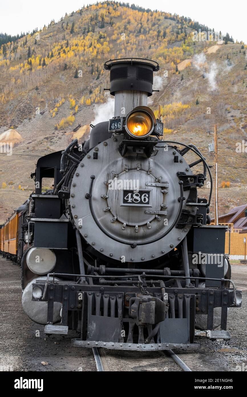 Rio Grande class steam locomotive 486 of the Durango and Silverton ...