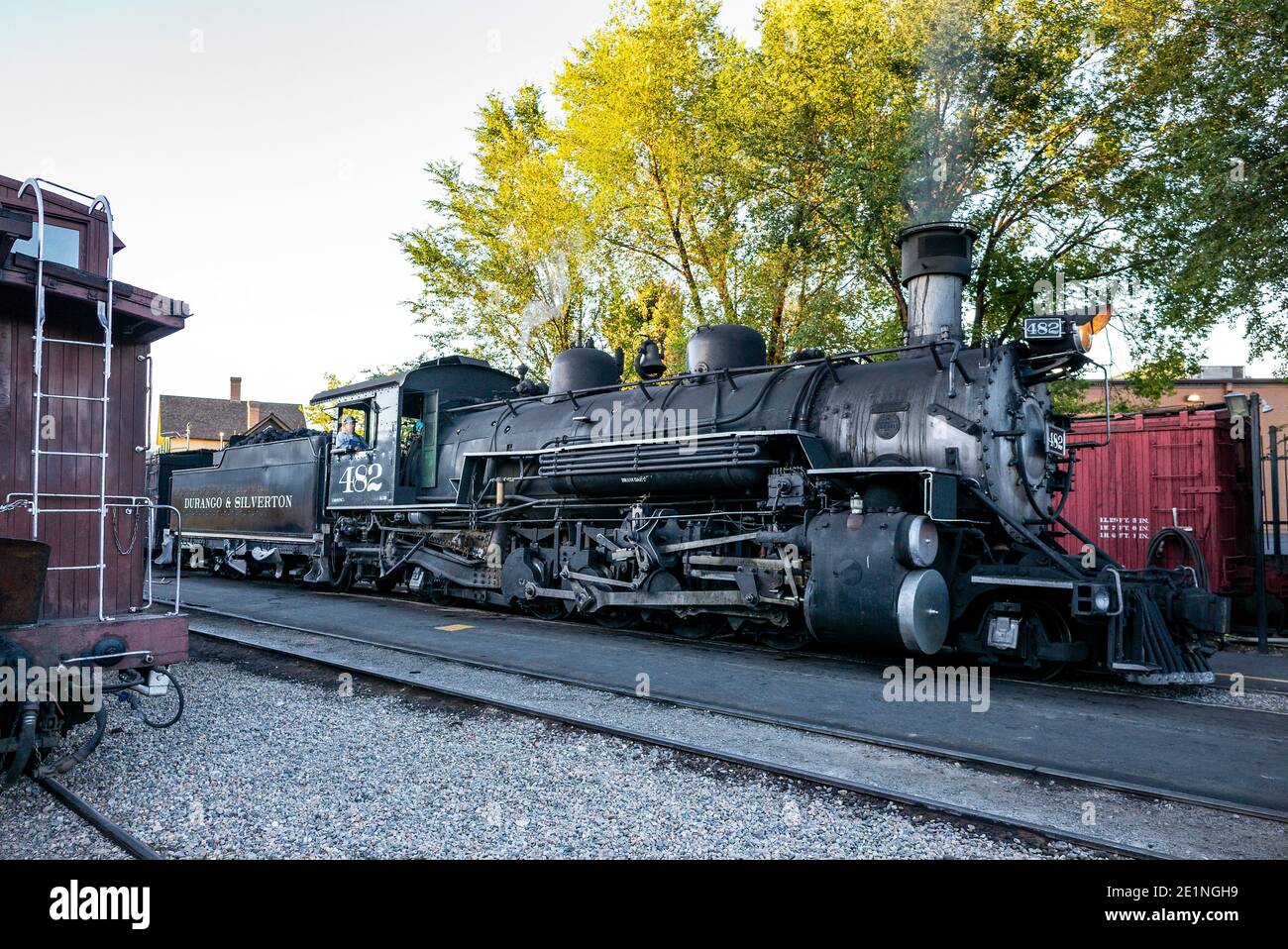 Rio Grande class steam locomotive 482 of the Durango and Silverton ...