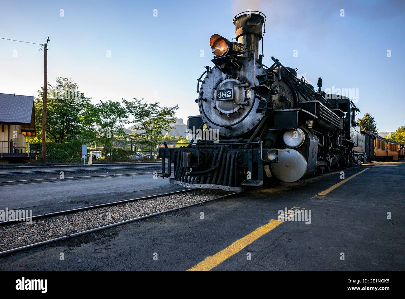 Rio Grande class steam locomotive 482 of the Durango and Silverton ...
