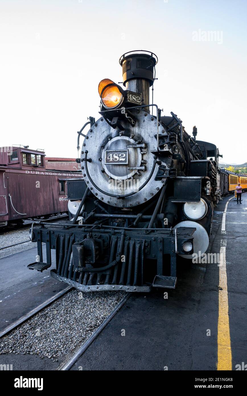 Rio Grande class steam locomotive 482 of the Durango and Silverton ...