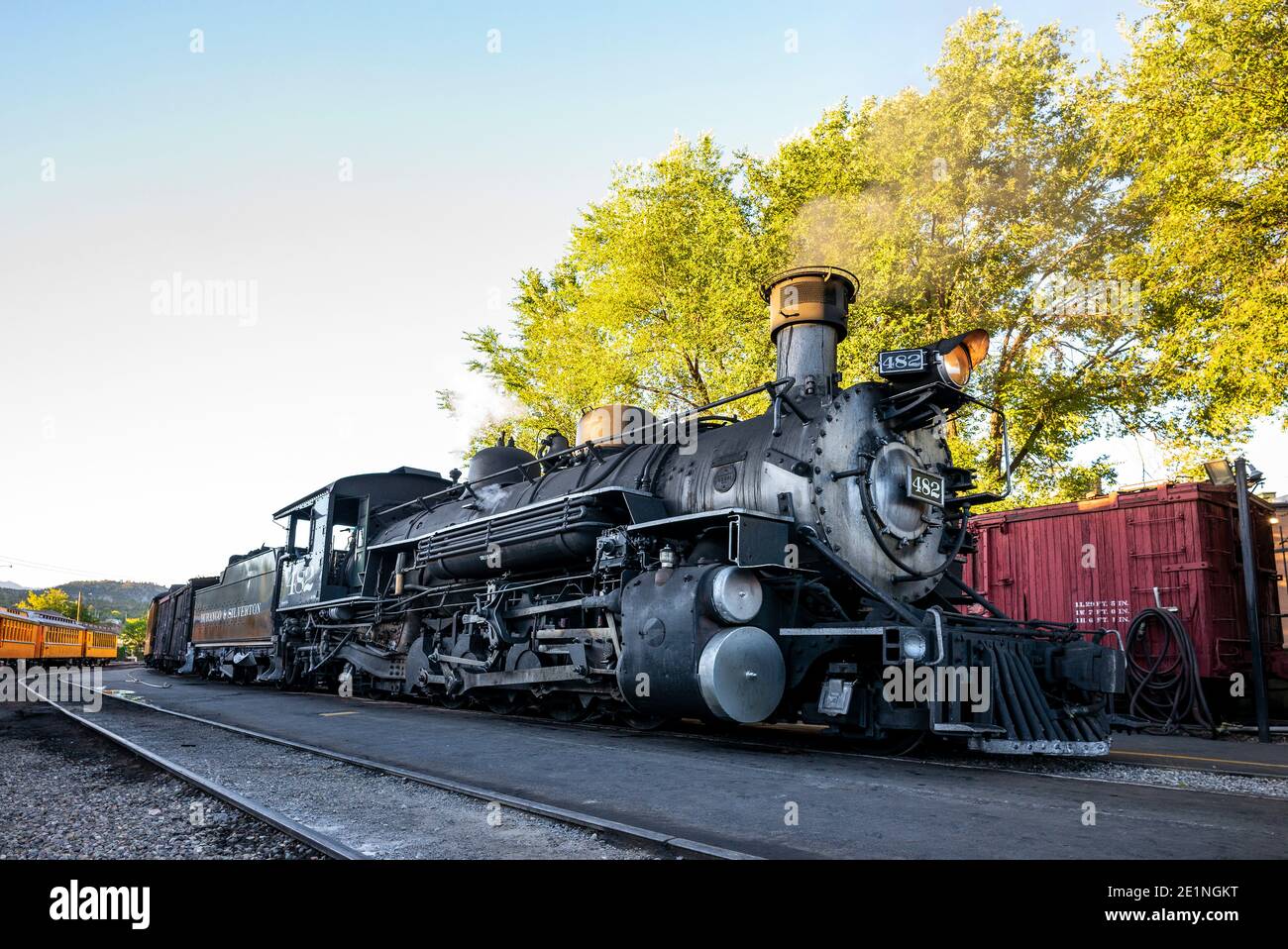 Rio Grande class steam locomotive 482 of the Durango and Silverton ...