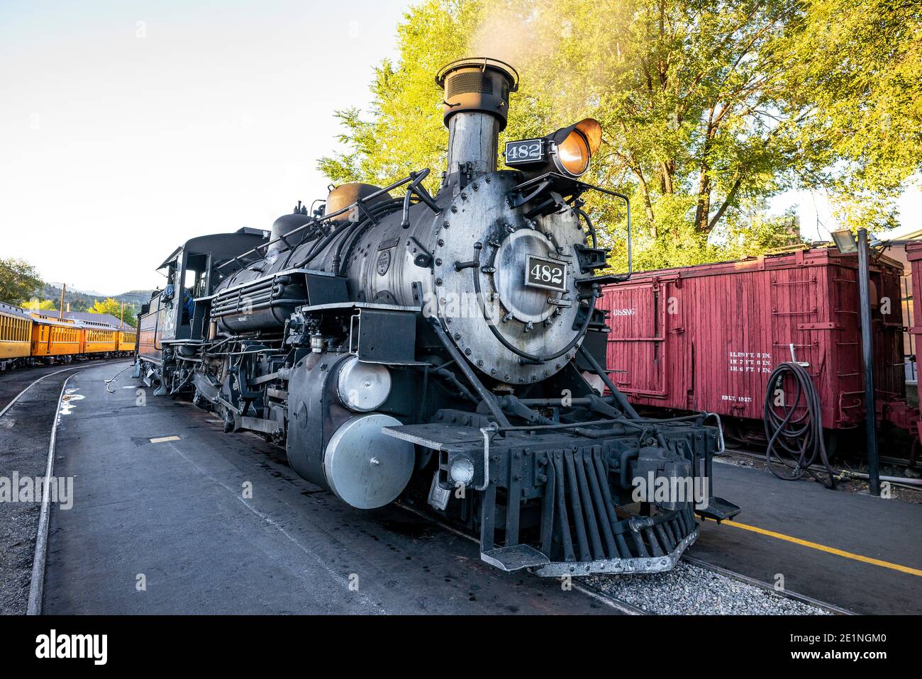 Rio Grande class steam locomotive 482 of the Durango and Silverton ...