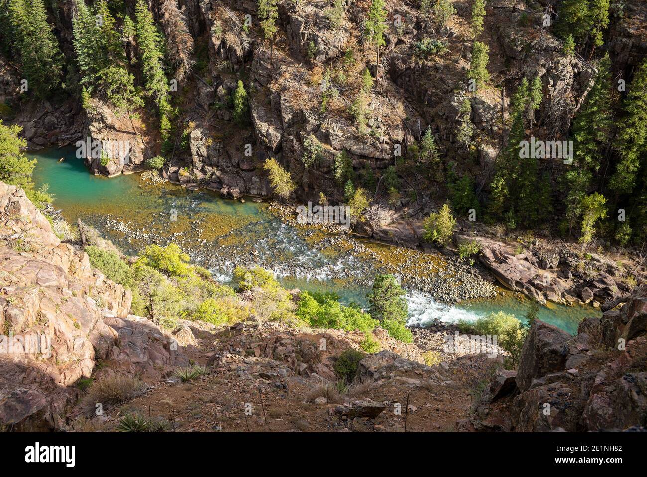 Animas River gorge seen from the Durango and Silverton Narrow Gauge ...