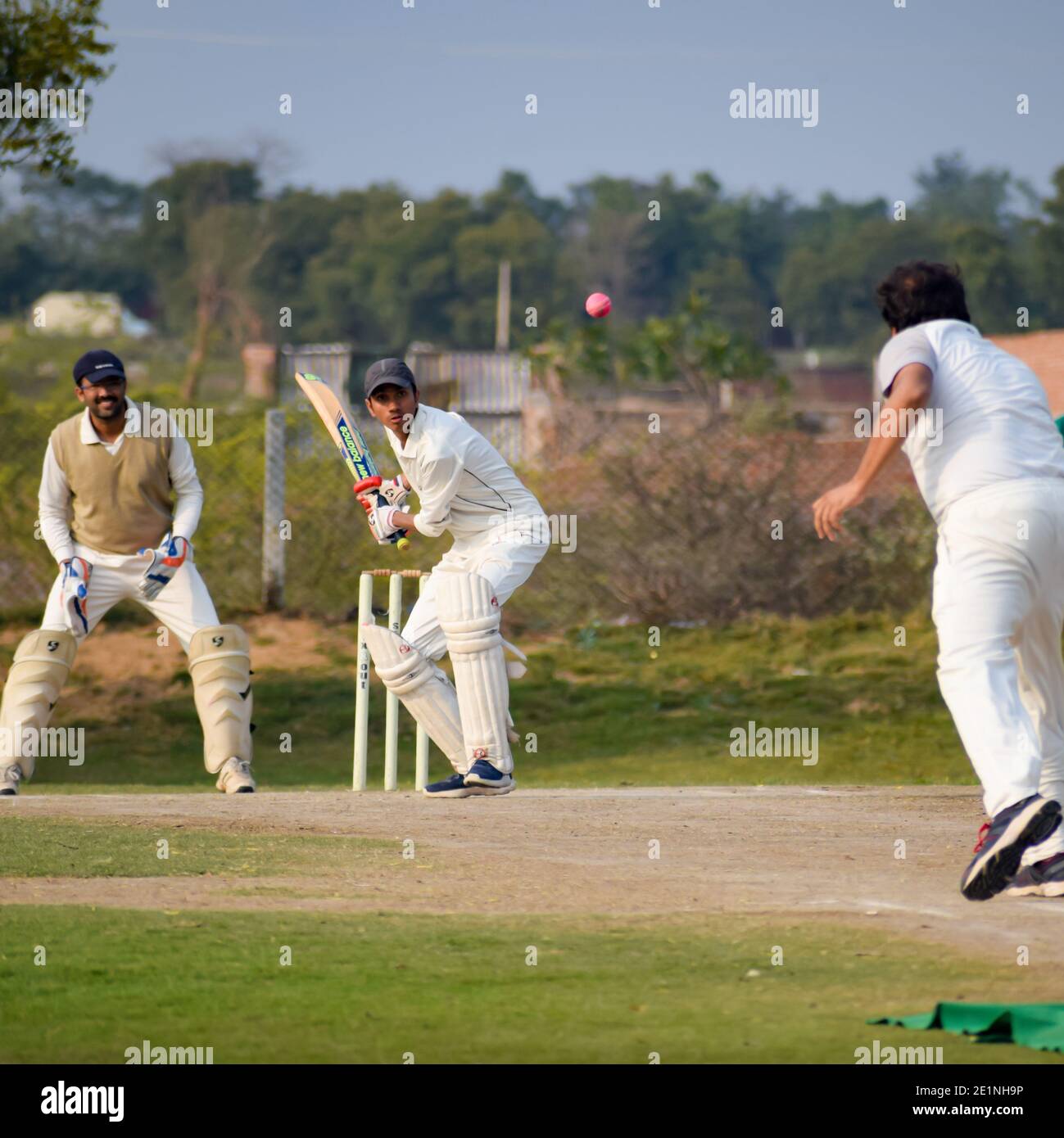 New Delhi India – July 01 2018 : Full length of cricketer playing on ...