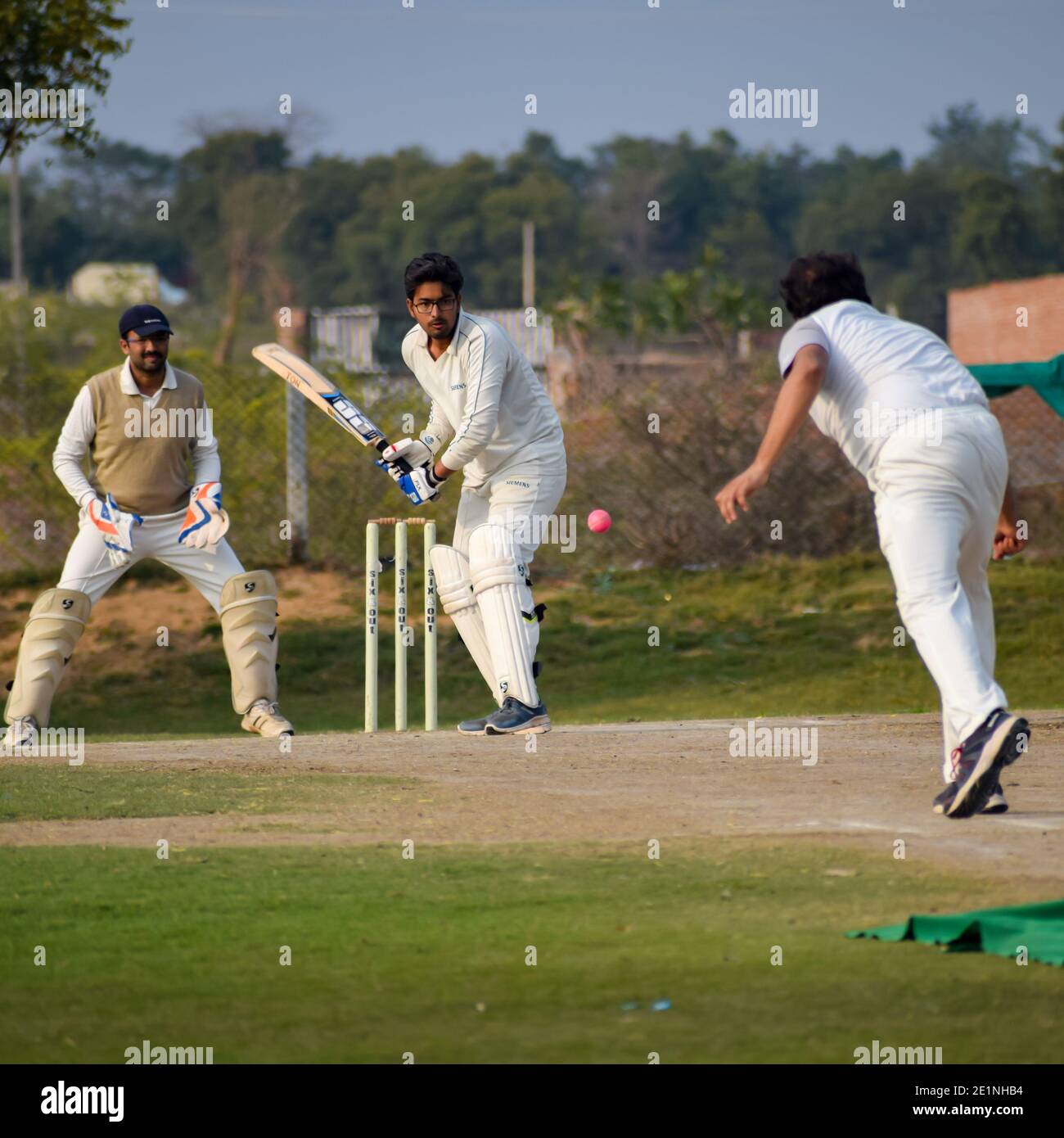 New Delhi India – July 01 2018 : Full length of cricketer playing on ...