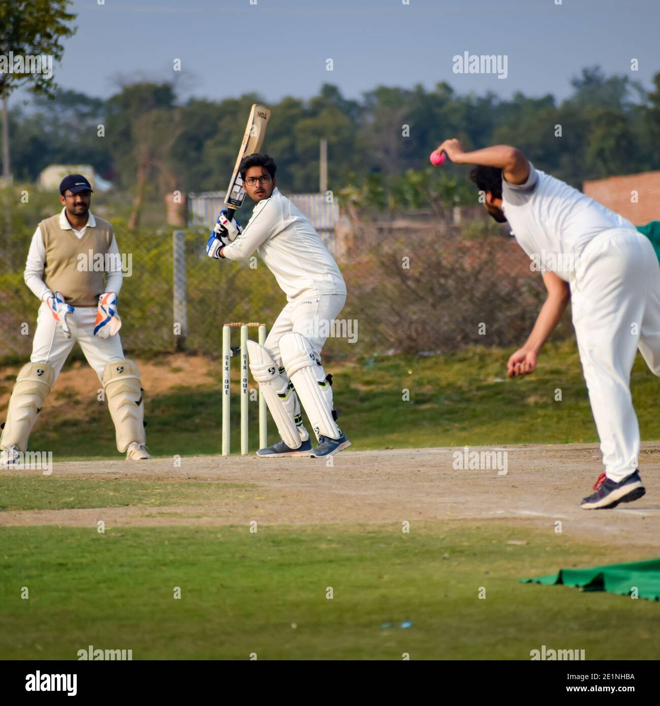 New Delhi India – July 01 2018 : Full length of cricketer playing on ...
