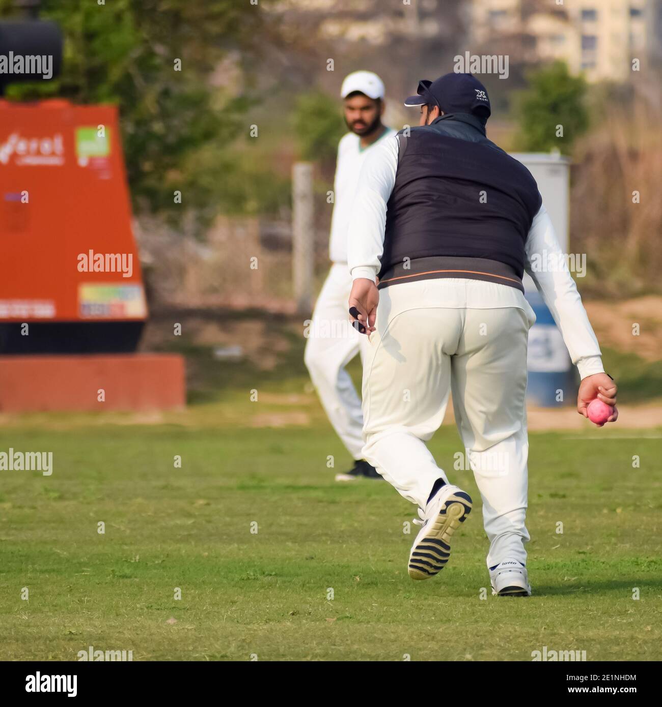 New Delhi India – July 01 2018 : Full length of cricketer playing on ...