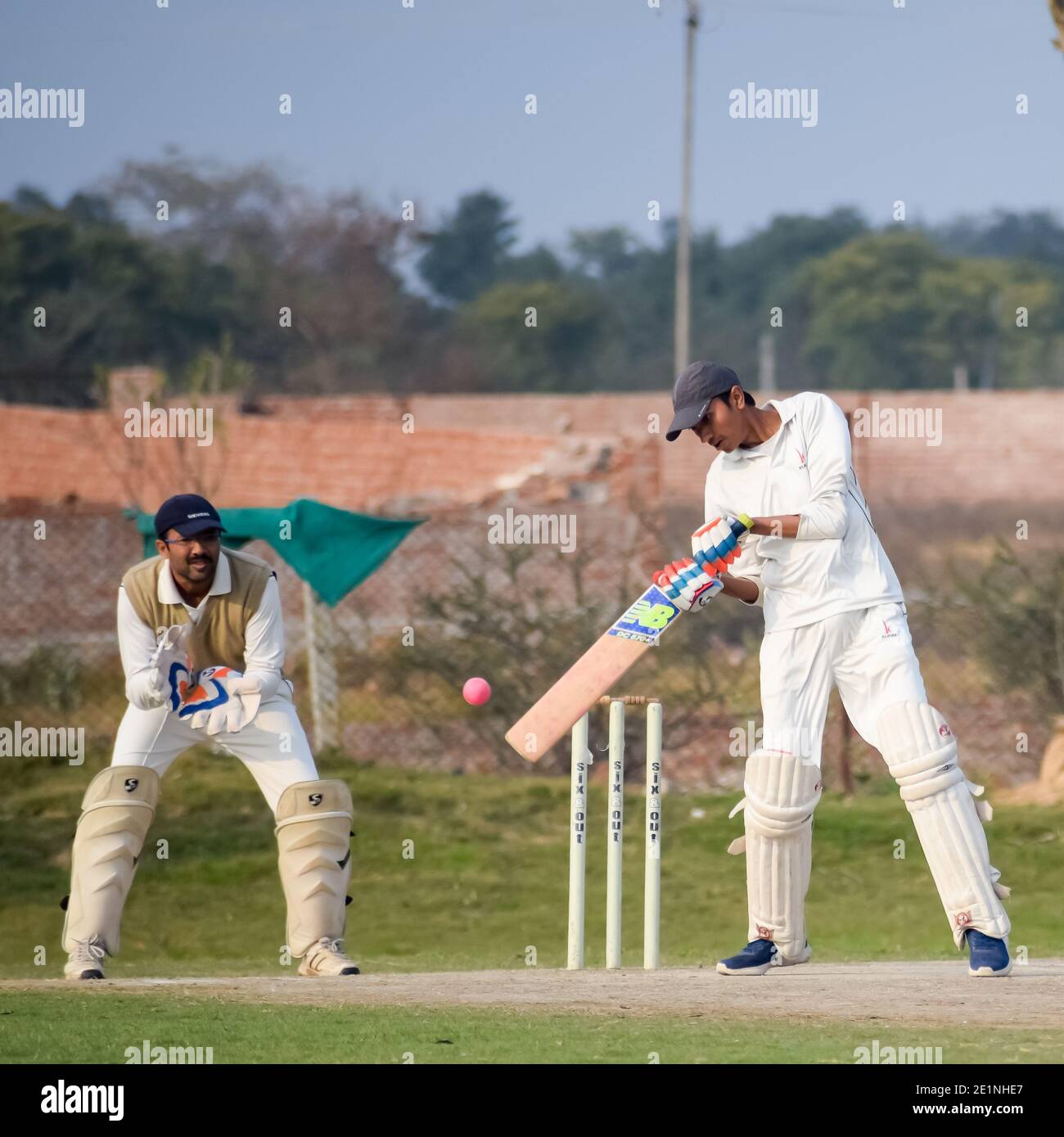 New Delhi India – July 01 2018 : Full length of cricketer playing on ...