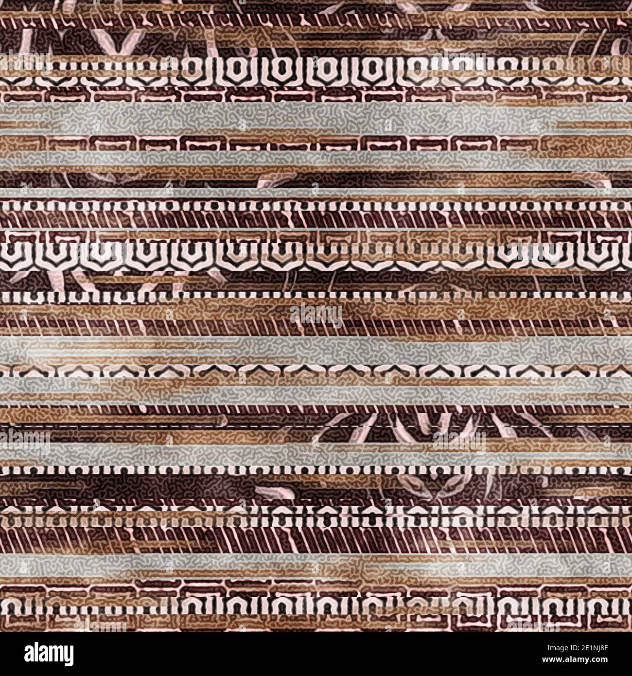 Seamless ethnic tribal pattern stripes rug design Stock Photo - Alamy