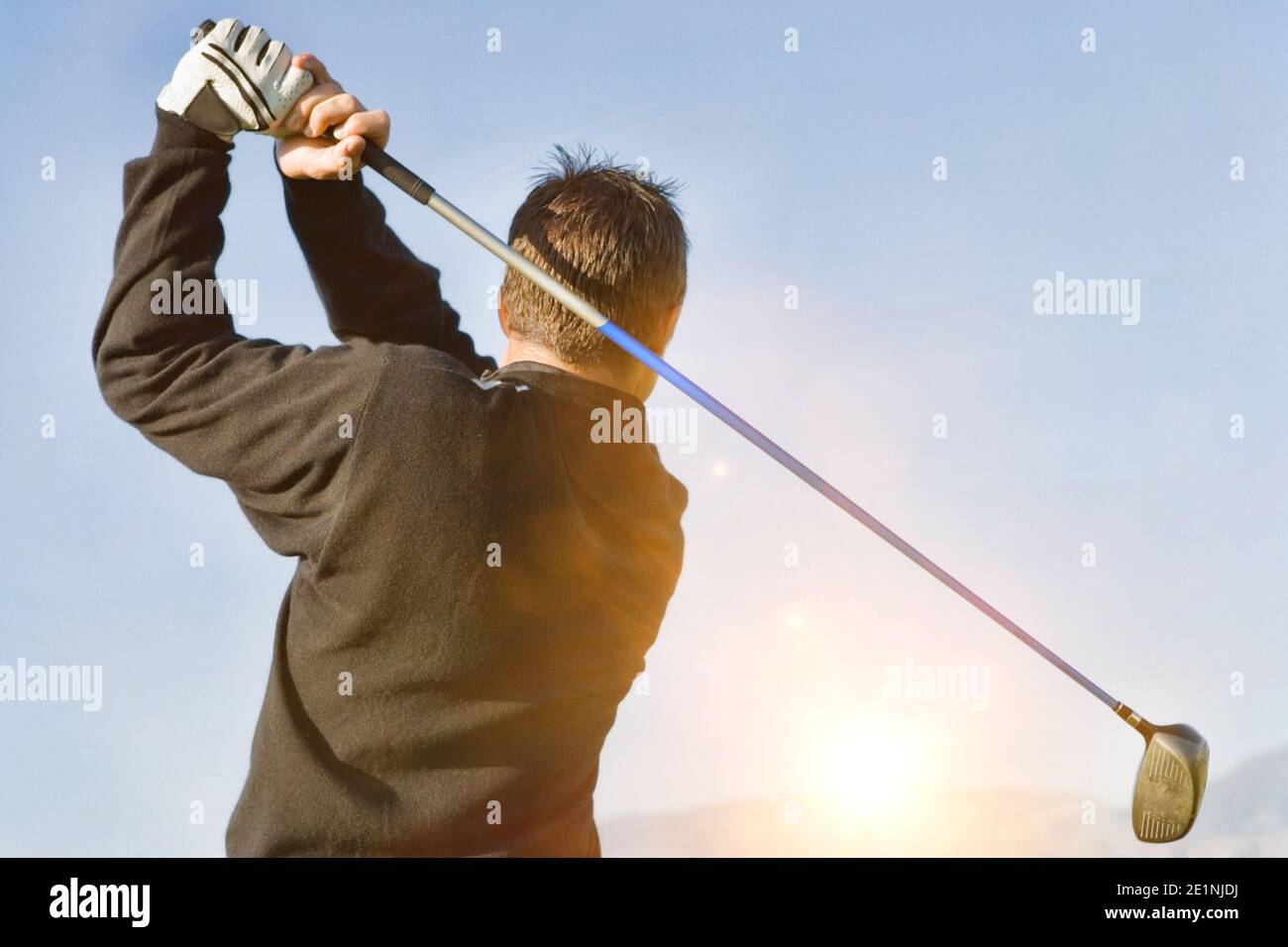 Professional golfer full swing hi-res stock photography and images - Alamy