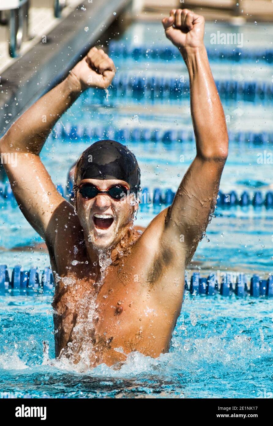 Professional swimmer portrait in water hi-res stock photography and ...