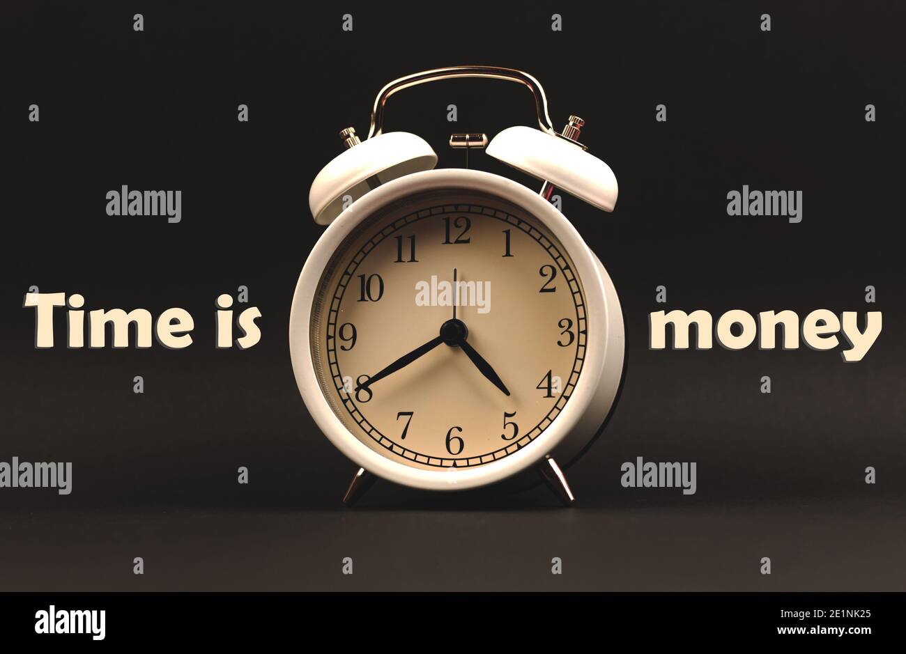 Time is money inspiration and motivation concept photo with text and ...