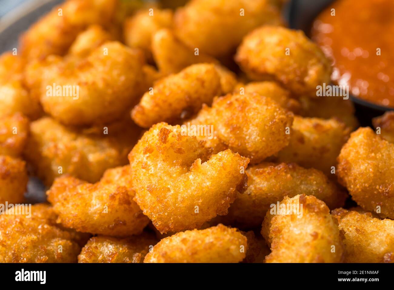 Homemade Deep Fried Popcorn Shrimp Ready to Eat Stock Photo - Alamy