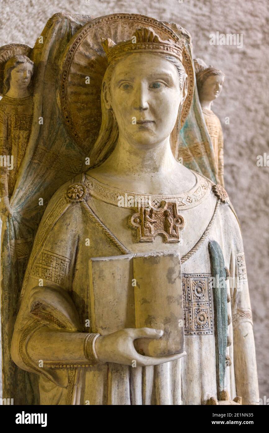 Statue of Saint Catherine of Alexandria XIVc. in Castelvecchio Museum ...