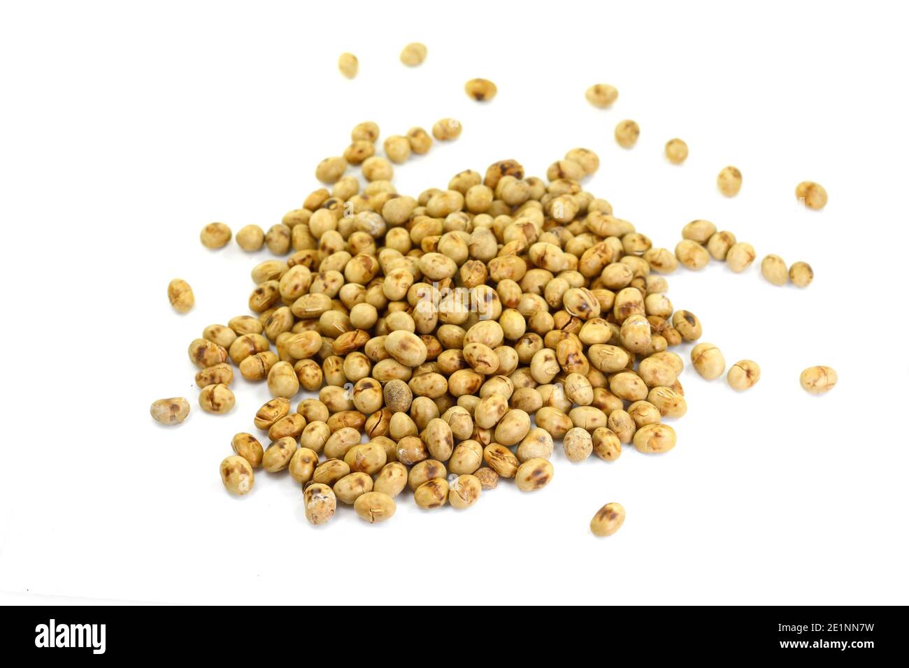 Roasted soybeans (soy nuts) isolated on white background Stock Photo ...
