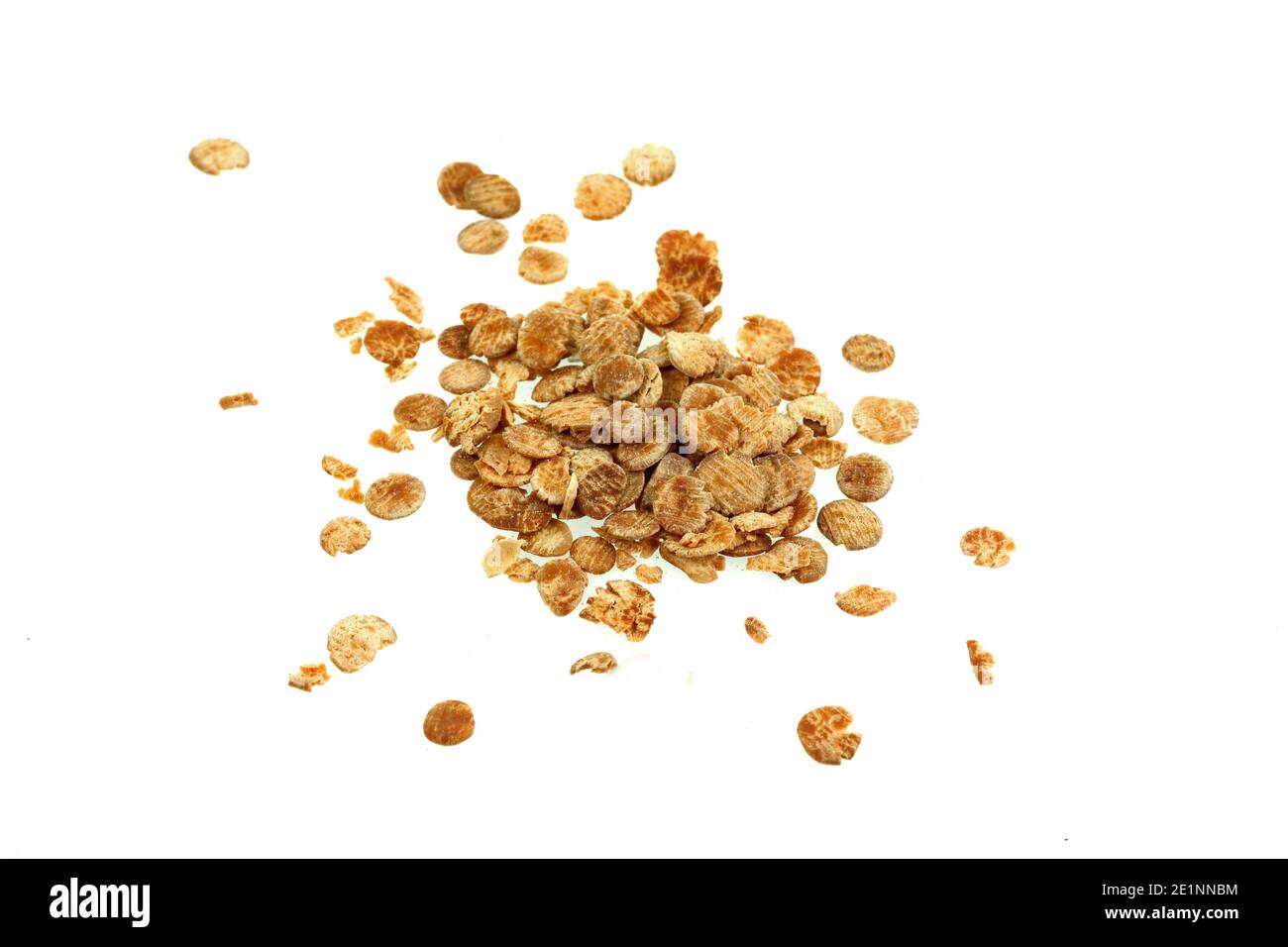 Organic soy flakes isolated on white background Stock Photo - Alamy