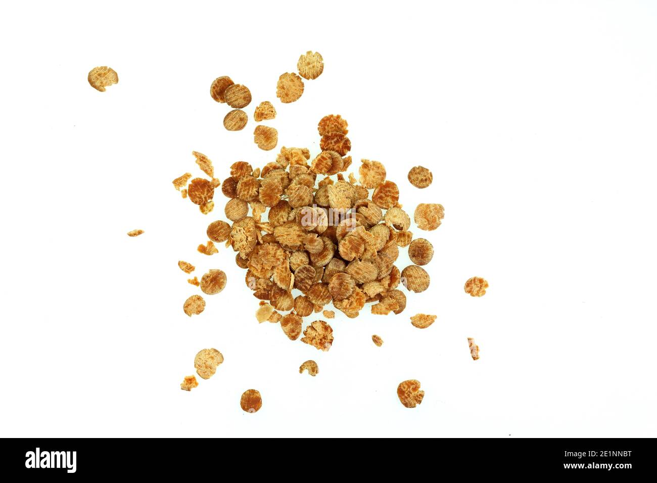 Organic soy flakes isolated on white background Stock Photo - Alamy