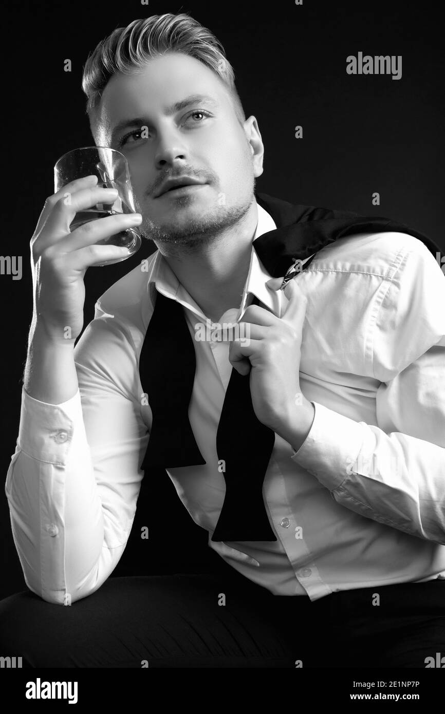 Mature elegant male entrepreneur Black and White Stock Photos & Images ...