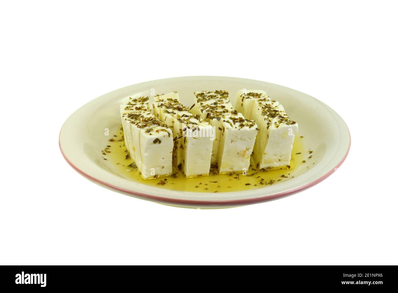 cheese with olive oil on plate Stock Photo - Alamy